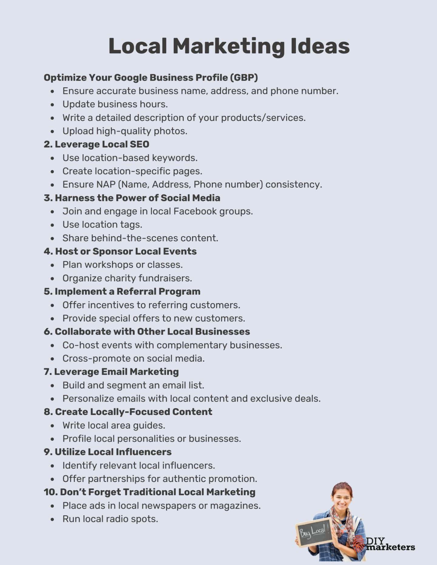 10 Local Marketing Ideas to Turn Browsers into Buyers - DIY Marketers