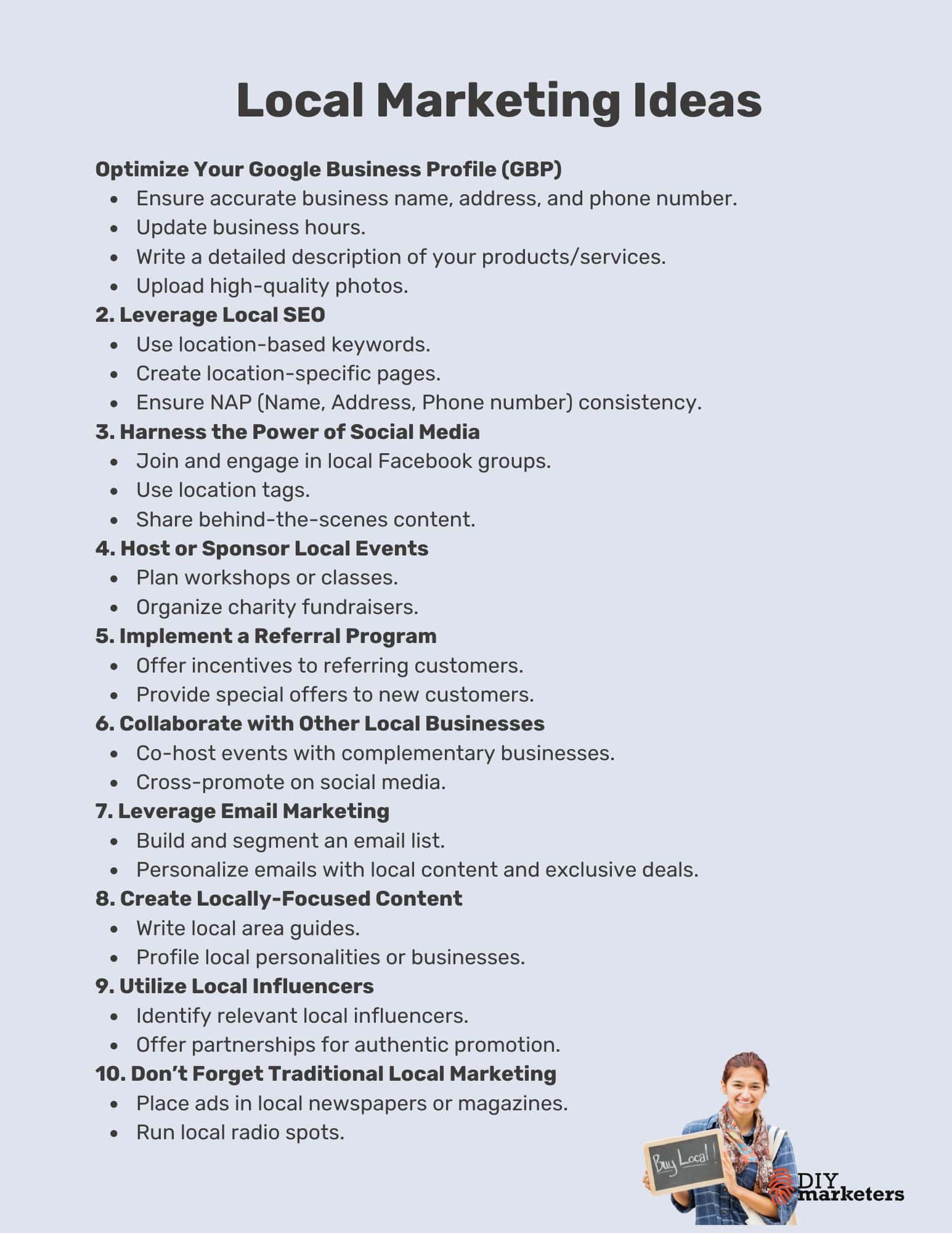 10 Local Marketing Ideas to Turn Browsers into Buyers - DIY Marketers