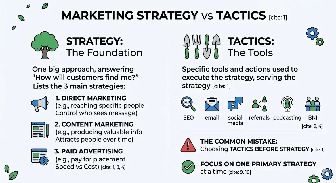 Marketing Strategy vs Tactics: What Small Business Owners Get Wrong