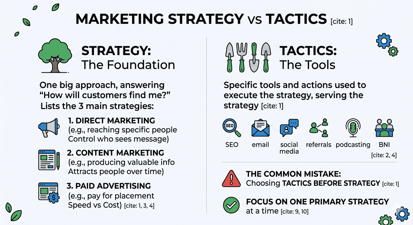 Marketing Strategy vs Tactics: What Small Business Owners Get Wrong